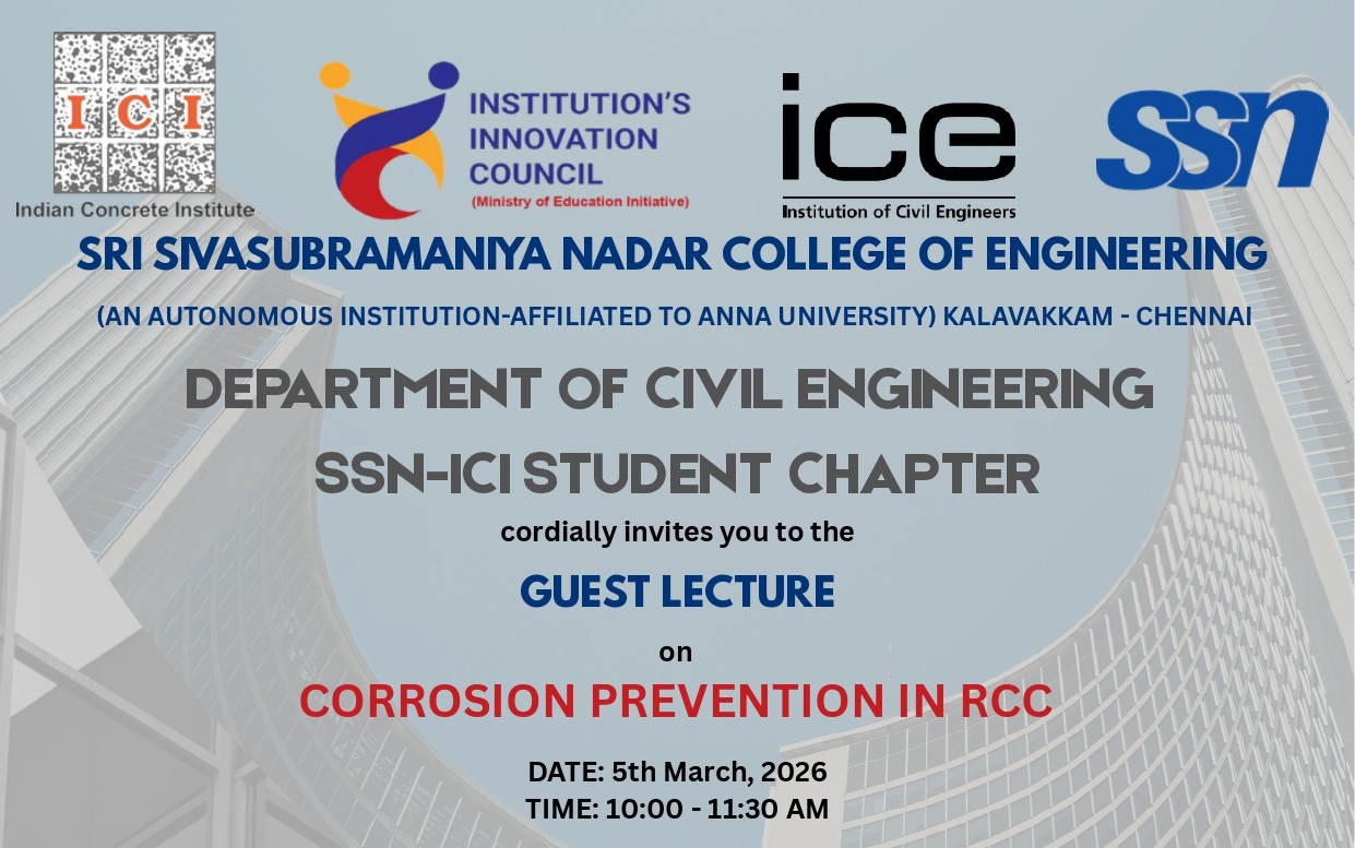One-Day Workshop on On Corrosion Prevention in RCC - SSN College Of ...